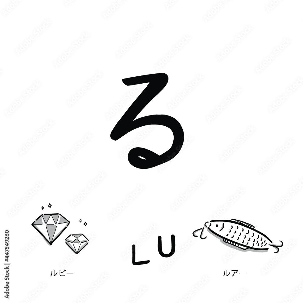 Japanese alphabets illustration Hand drawn sketch drawing. Japanese ...