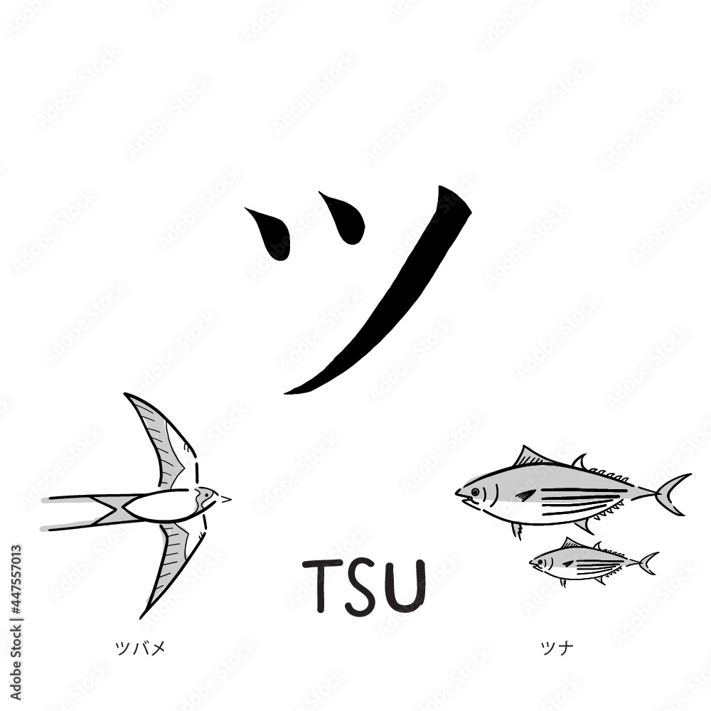 Image vectorielle Stock Japanese alphabets illustration Hand drawn ...