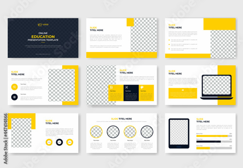 Online Education or learning Powepoint presentation template ... Online Education or learning Powepoint presentation template ...