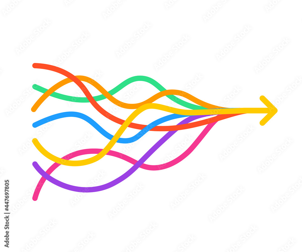 Intertwined arrows icon. Clipart image isolated on white background ...