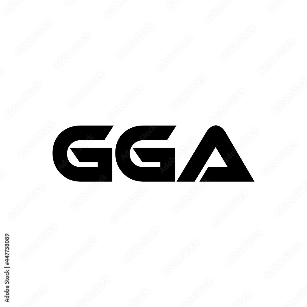 Stock-Vektorgrafik „GGA letter logo design with white background in ...