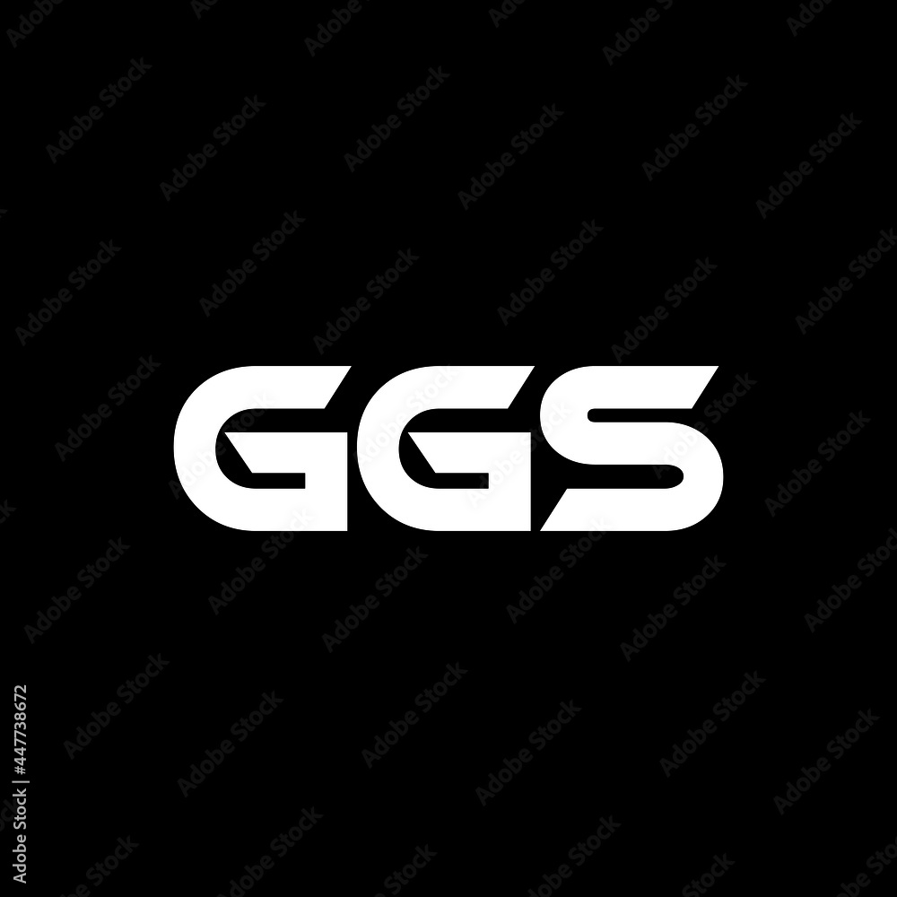 GGS letter logo design with black background in illustrator, vector ...