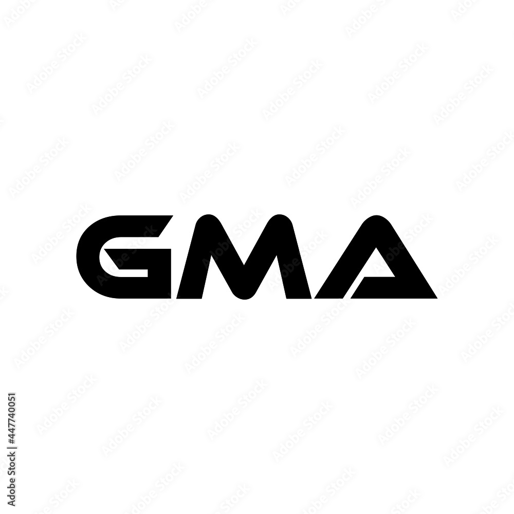 GMA letter logo design with white background in illustrator, vector ...