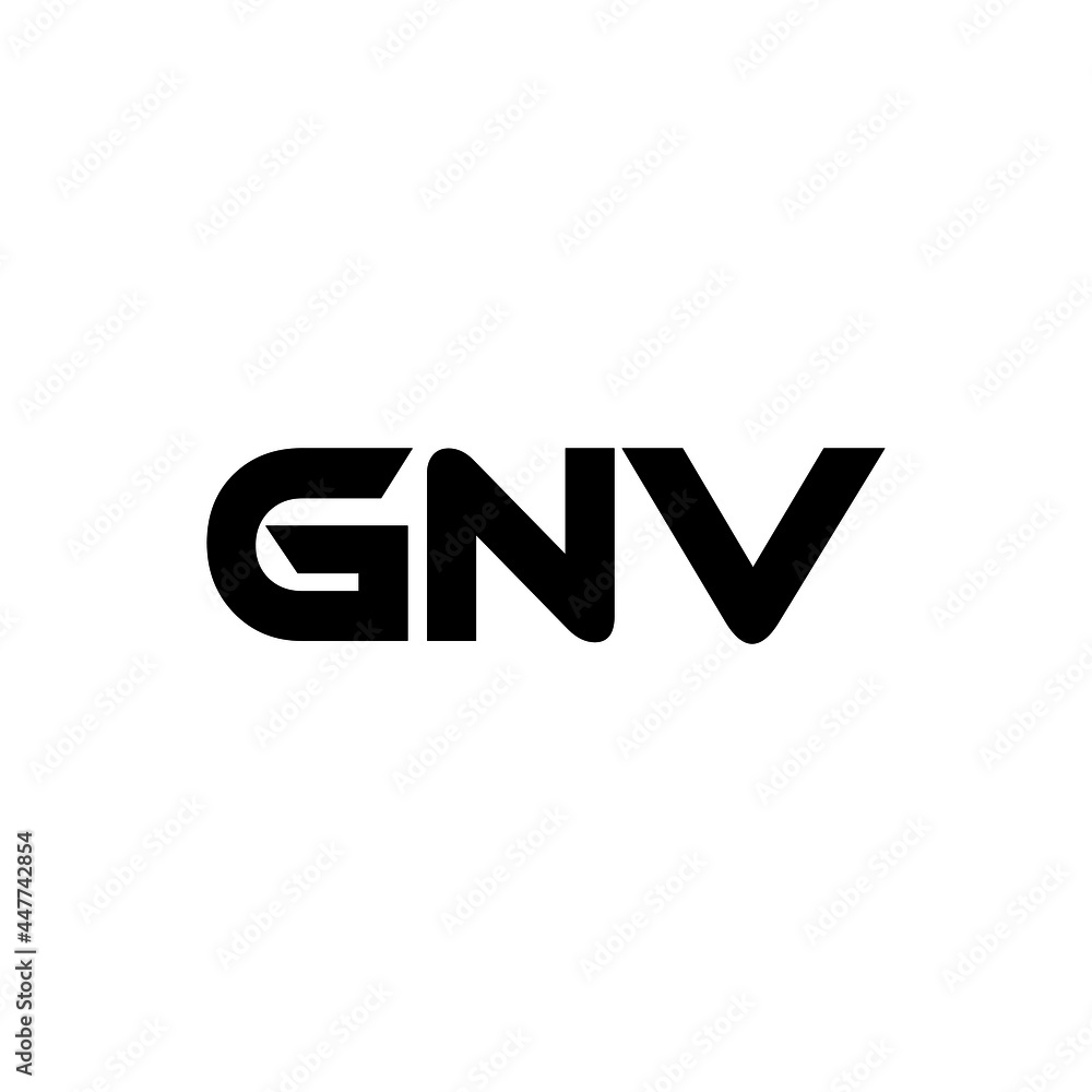 GNV letter logo design with white background in illustrator, vector ...