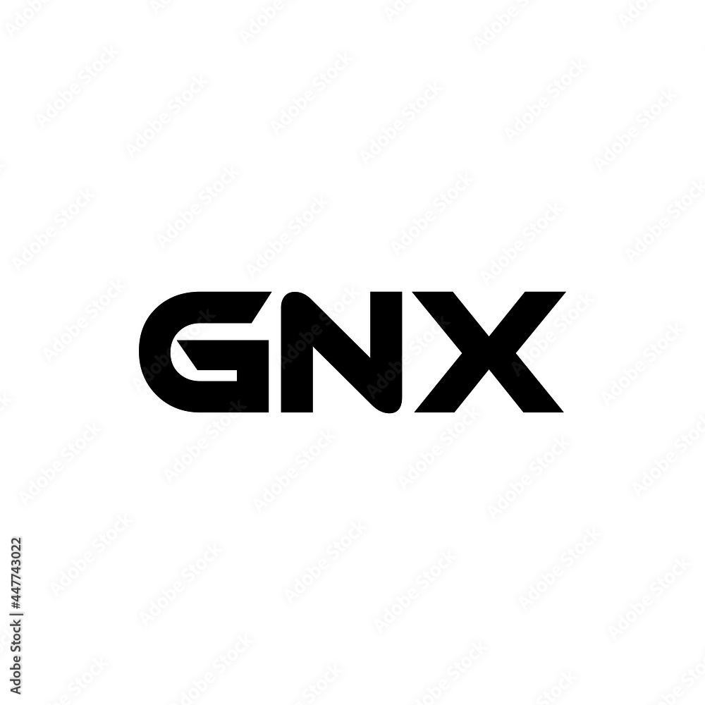 GNX letter logo design with white background in illustrator, vector ...