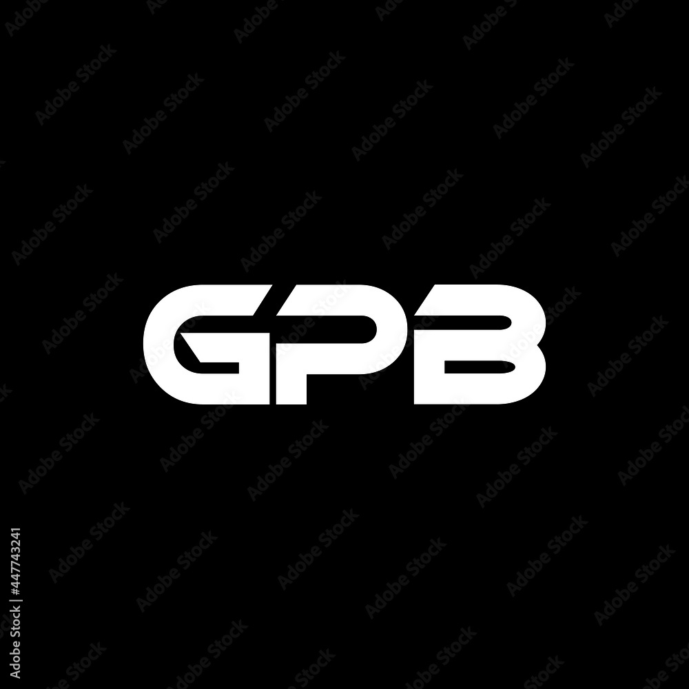 GPB letter logo design with black background in illustrator, vector ...