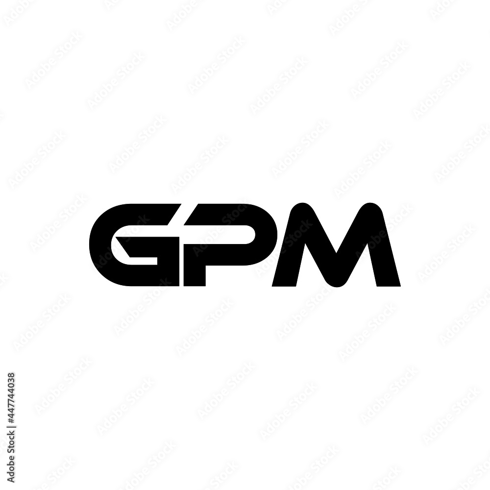 GPM letter logo design with white background in illustrator, vector ...