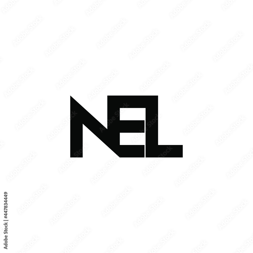 nel initial letter monogram logo design Stock Vector | Adobe Stock