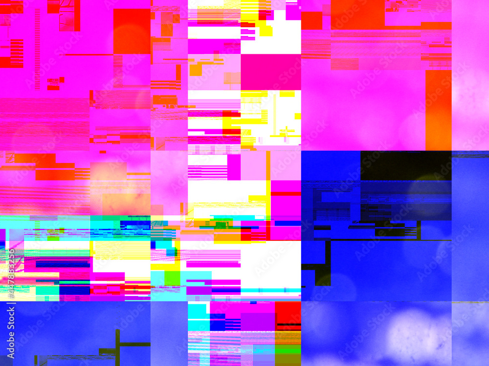 Glitch background. Screen bug effect. Stock Illustration | Adobe Stock
