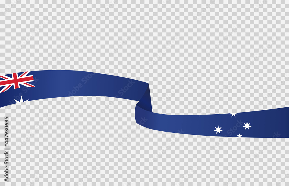 Waving flag of Australia isolated on png or transparent background ...