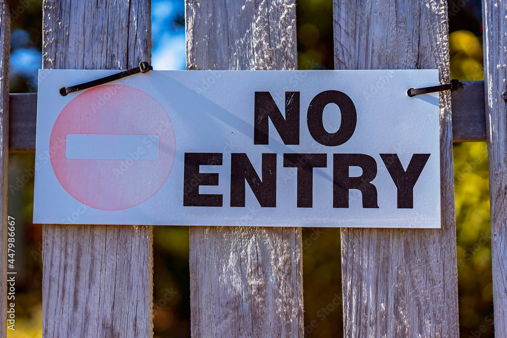 No Entry Signage Stock Photo | Adobe Stock