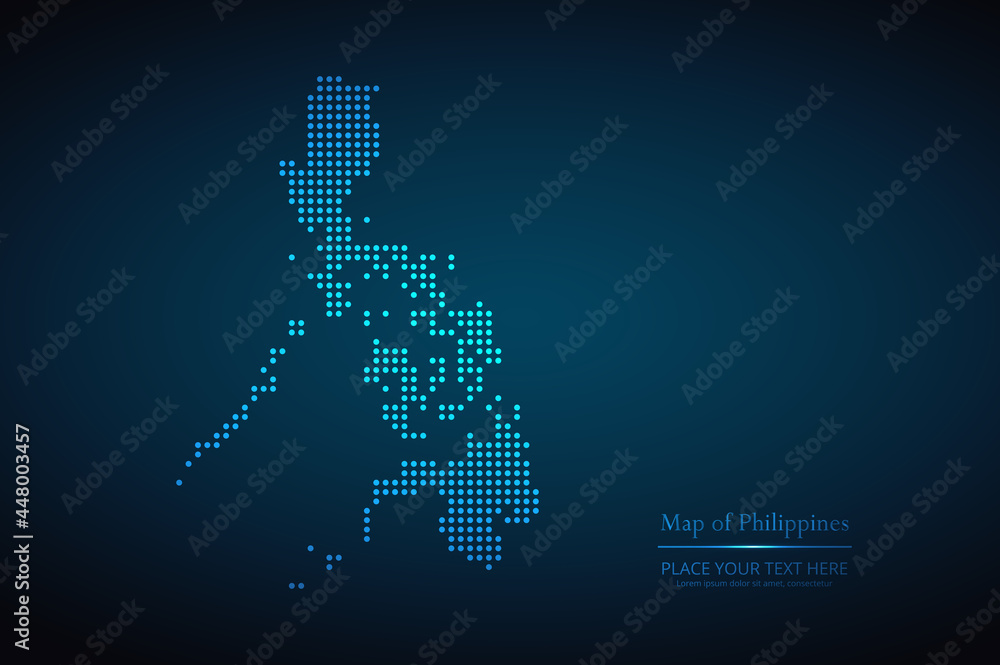 Dotted map of Philippines. Vector EPS10. Stock Vector | Adobe Stock