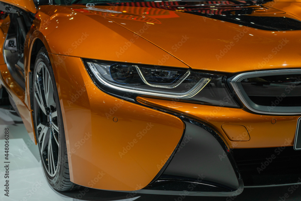 BMW i8 Roadster Plug-in Hybrid Super sport car with beautiful ...