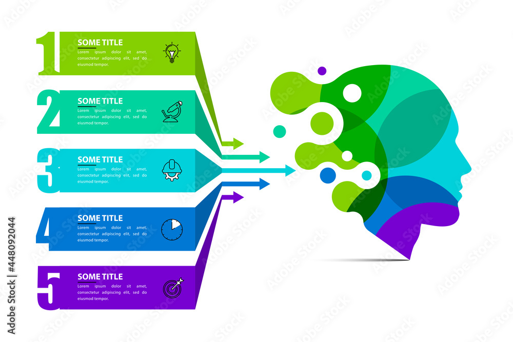 Infographic design template. Creative concept with 5 steps Stock Vector ...