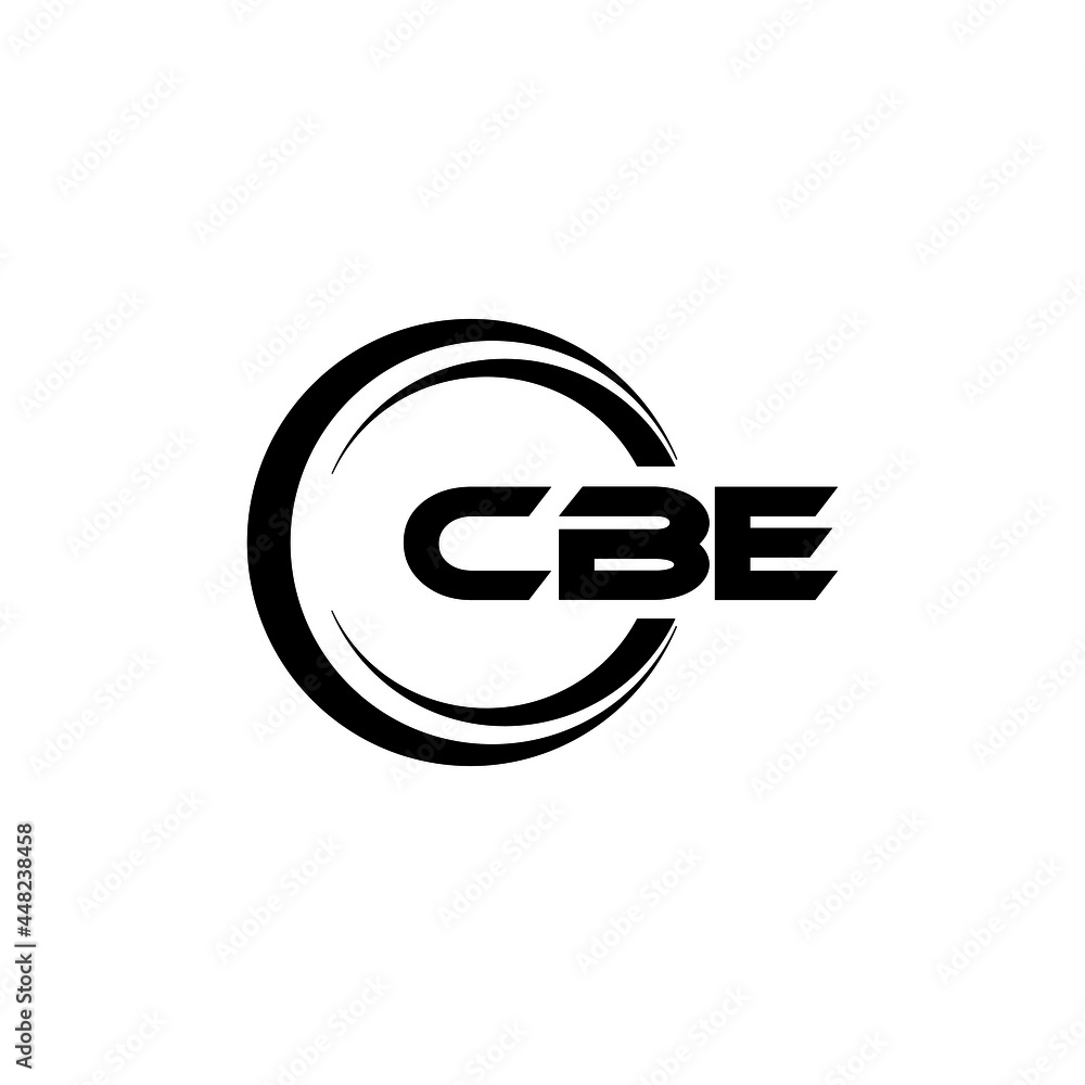 Stock-Vektorgrafik „CBE letter logo design with white background in ...