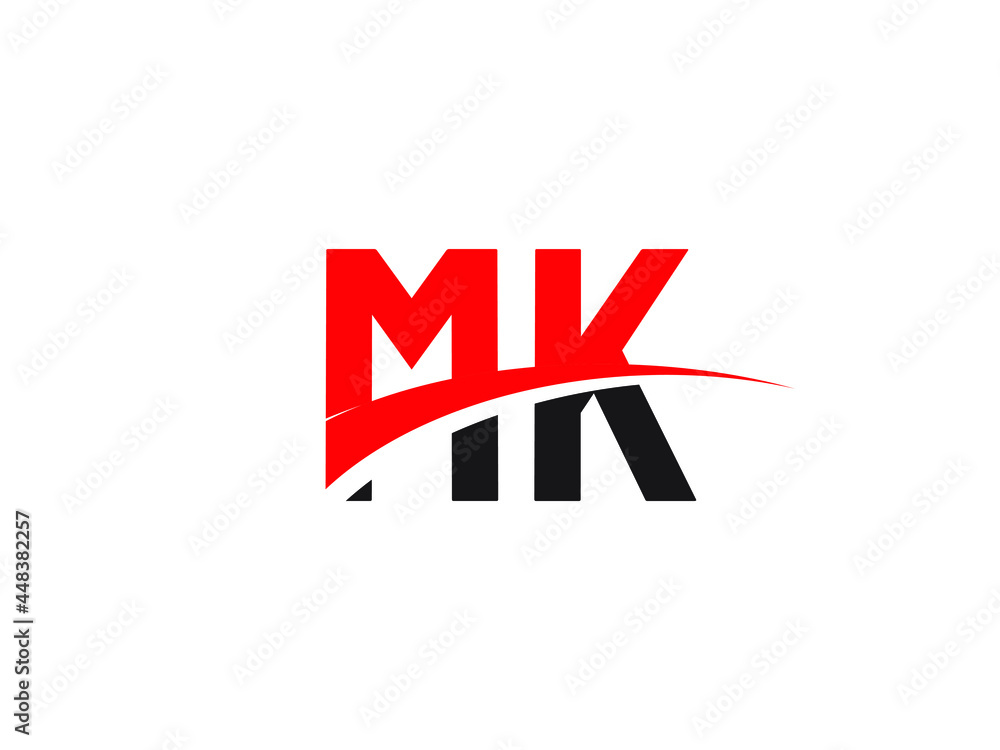 MK Letter Initial Logo Design Template Stock Vector | Adobe Stock