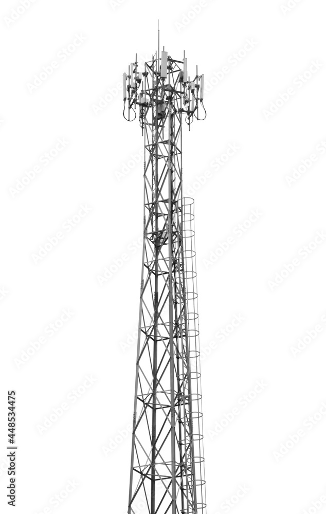 Telecommunications antennas transmitting and receiving stations Stock ...