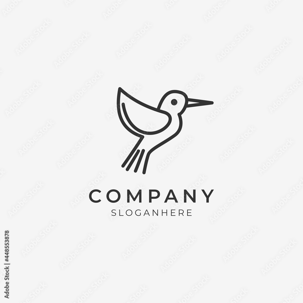 basic line art logo icon perfect for modern company Stock Vector ...