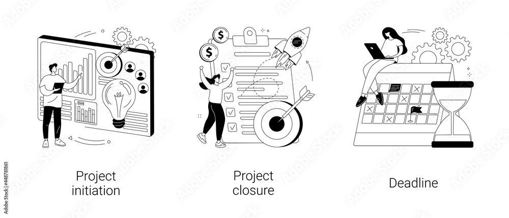 Project lifecycle abstract concept vector illustrations. Stock Vector ...