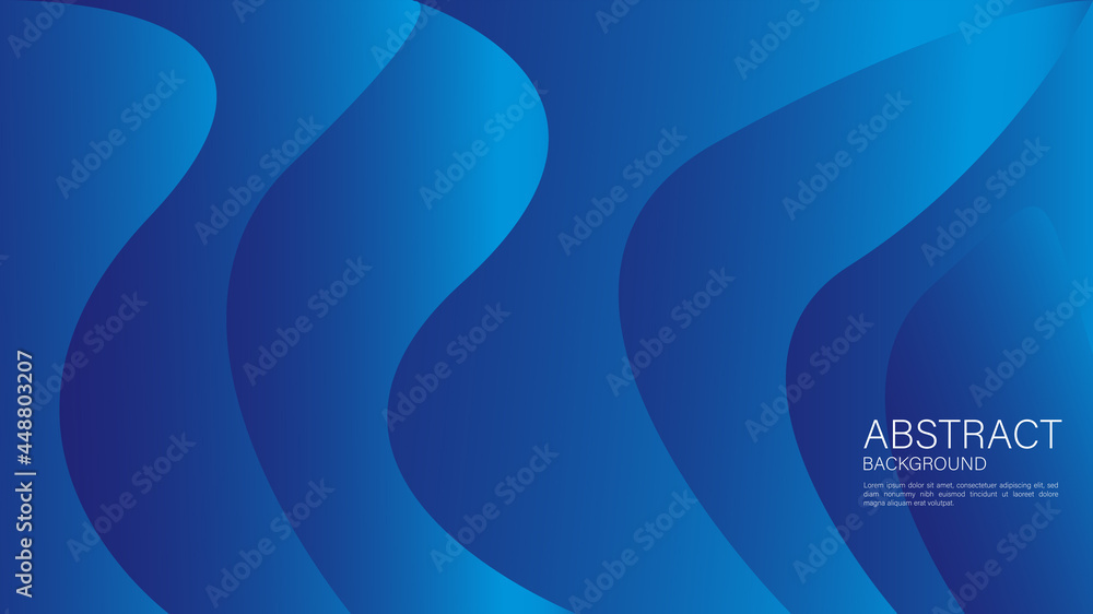 Blue abstract background, wave vector background, blue background ...
