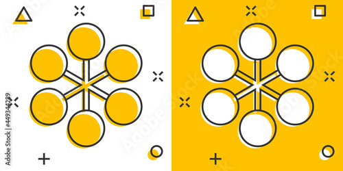 Vector cartoon structure diagram icon in comic style. Chart ...