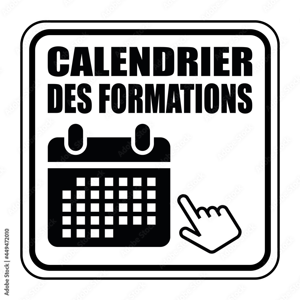 Logo calendrier des formations. Stock Vector | Adobe Stock