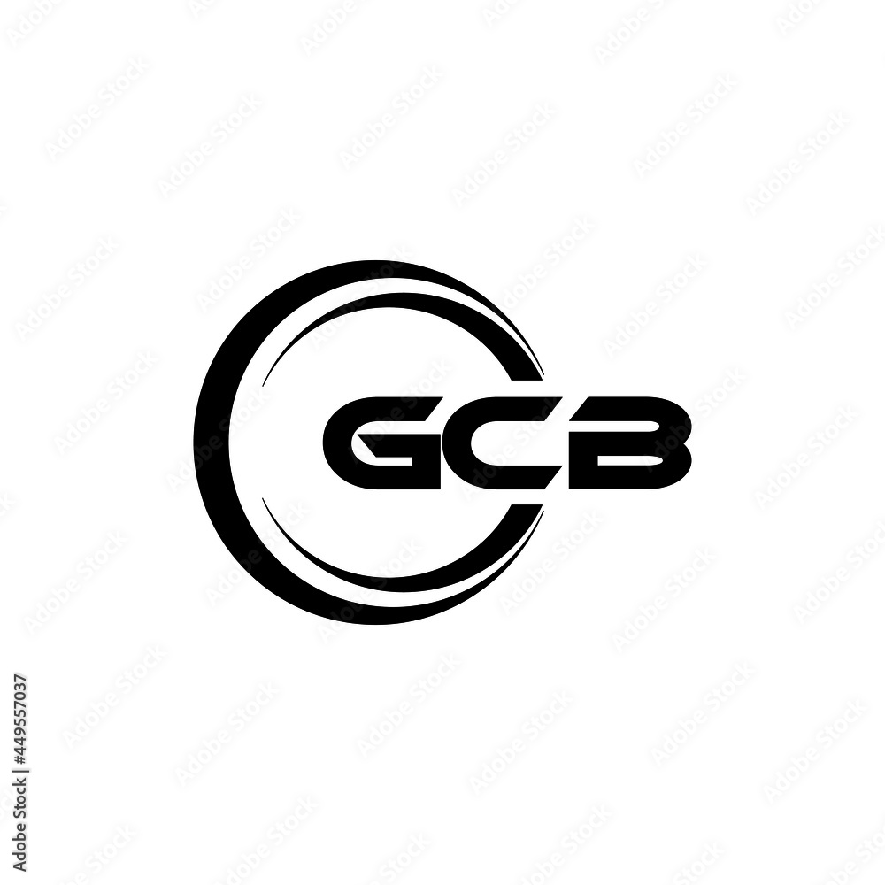 GCB letter logo design with white background in illustrator, vector ...