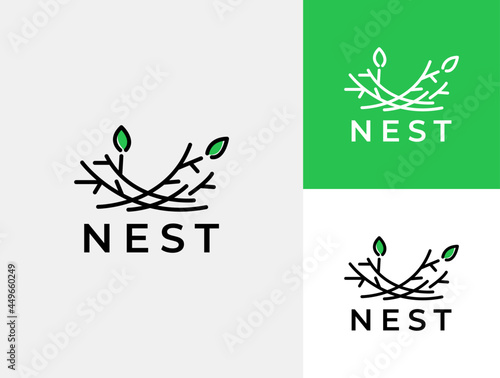 nest logo design for your projects Stock Vector | Adobe Stock
