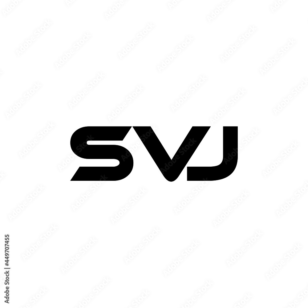 SVJ letter logo design with white background in illustrator, vector ...