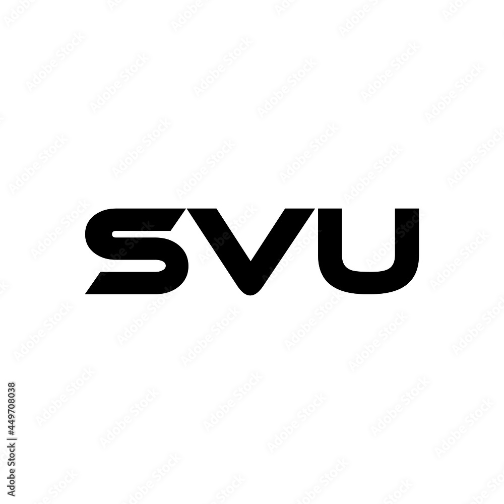 SVU letter logo design with white background in illustrator, vector ...