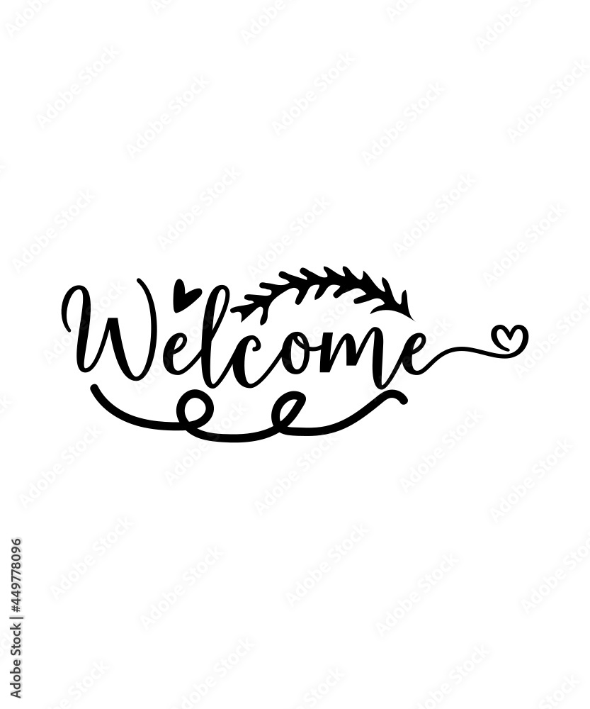 Vektor Welcome svg bundle, farmhouse sign svg, home sweet home svg ...