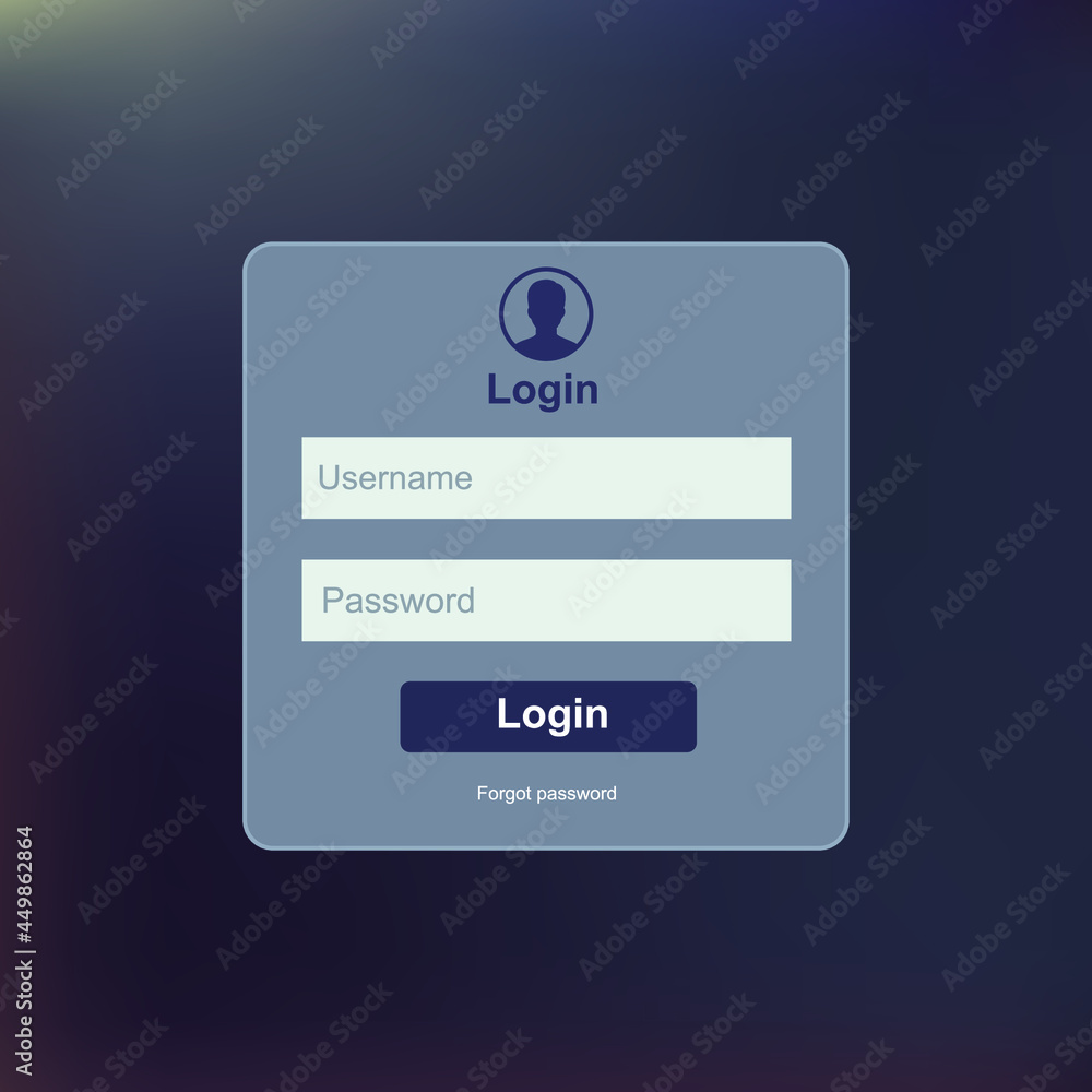 Member login form interface. For web page, site, mobile applications ...