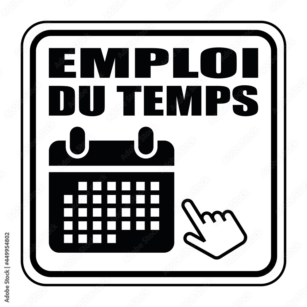 Logo emploi du temps. Stock Vector | Adobe Stock