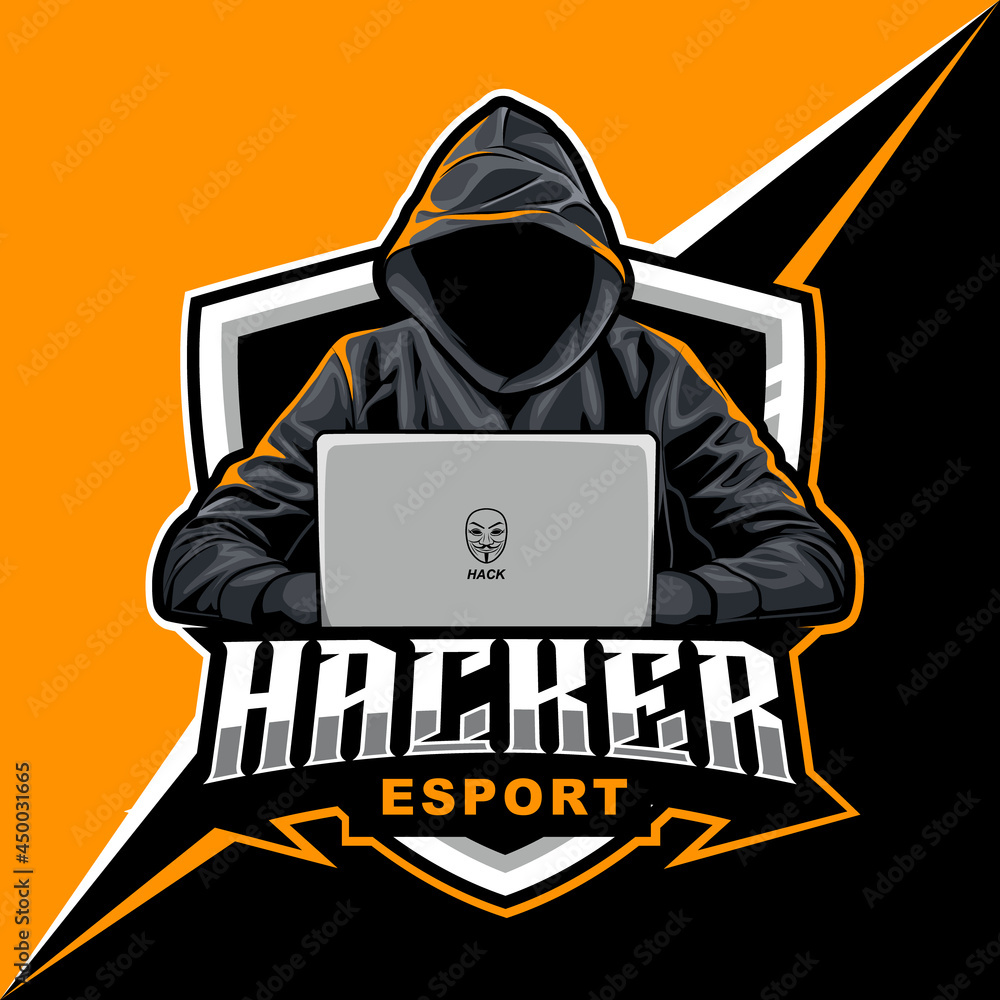 hacker mascot illustration for sports and esports logo Stock Vector ...