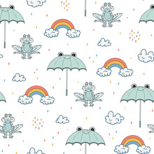 Vintage Illustration Frog Rain Free Stock Photo - Public Domain Pictures