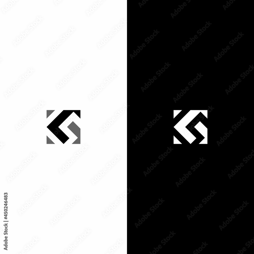 letter CS, KS square logo Stock Vector | Adobe Stock