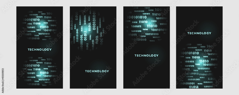 Abstract tech background. Futuristic technology interface. Tech banner ...