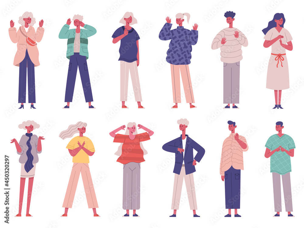 People negative rejection gestures body non verbal communication ...