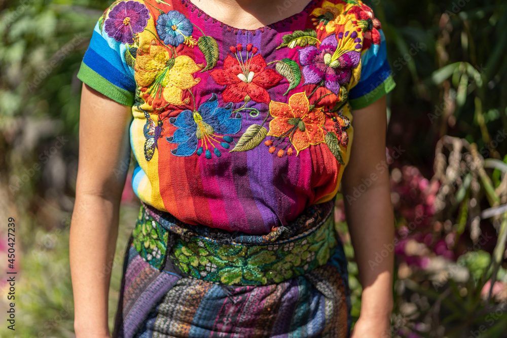 Native Guatemalan woman with traditional clothes Stock Photo | Adobe Stock