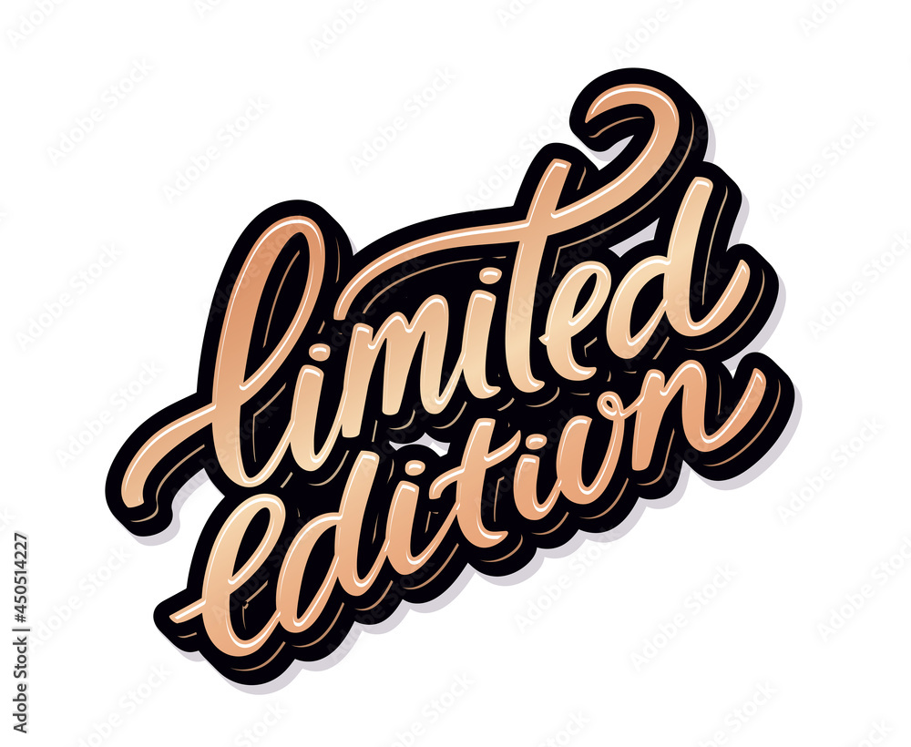 Limited edition. Vector handwritten lettering. Stock Vector | Adobe Stock