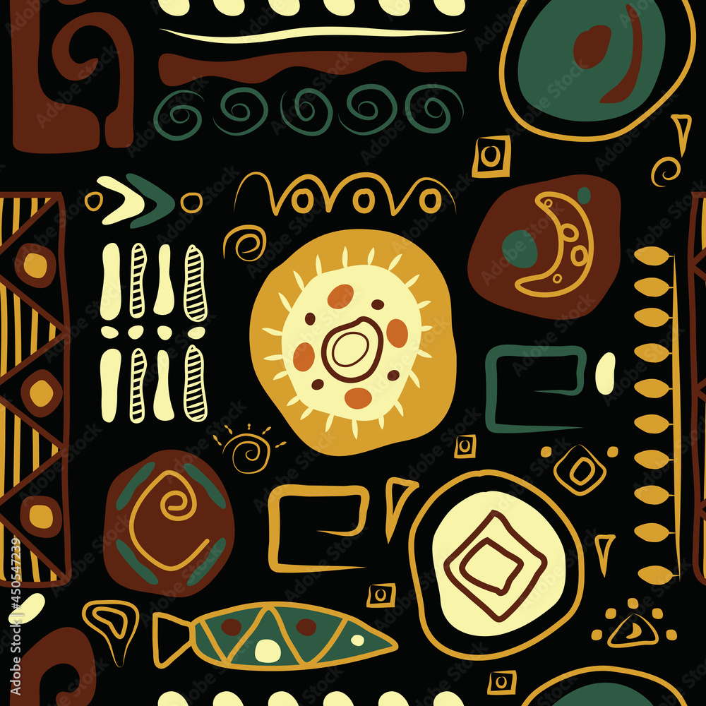 Seamless, ethnic African pattern. The culture of the peoples of Africa ...