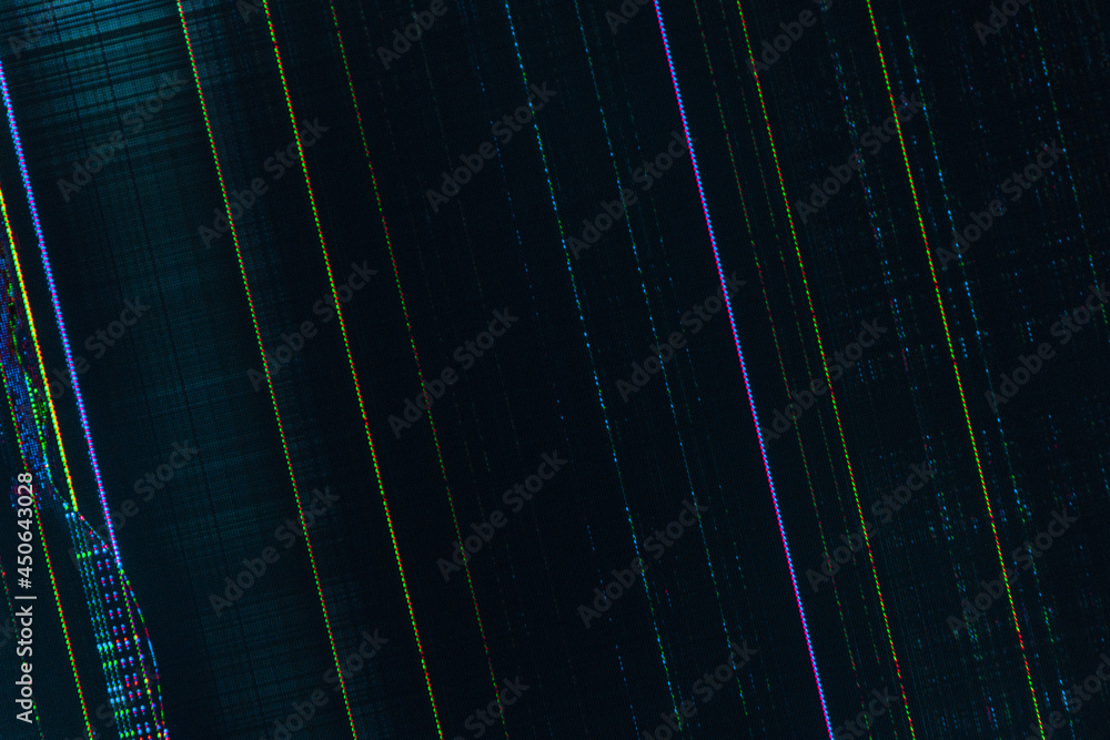 dark abstract digital background: damaged screen matrix with ...