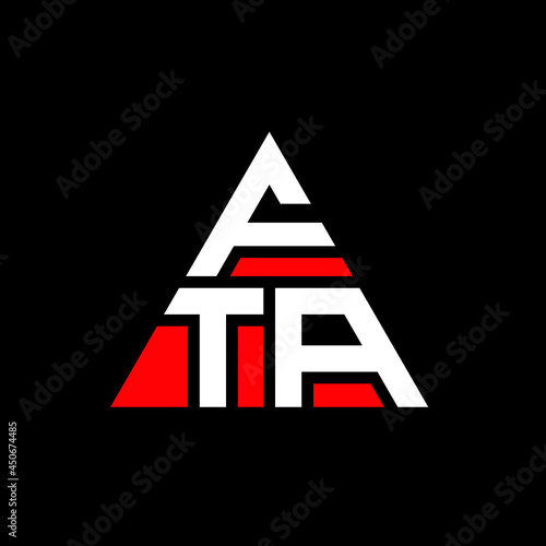 FTA triangle letter logo design with triangle shape. FTA triangle logo ...