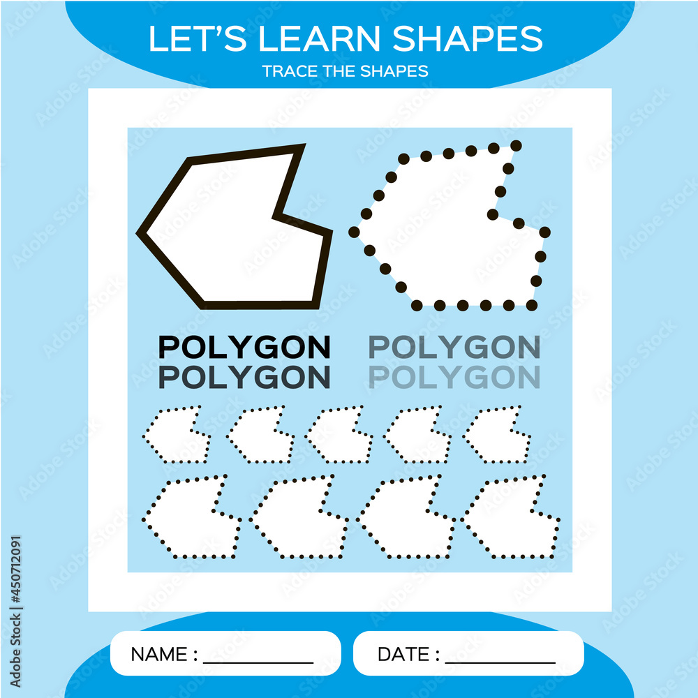 Polygon. Basic geometric shapes. Elements for children. Learn Shapes ...