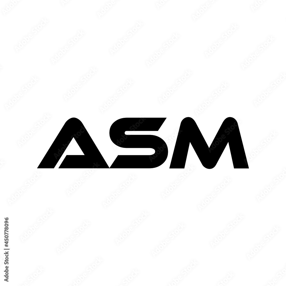 ASM letter logo design with white background in illustrator, vector ...