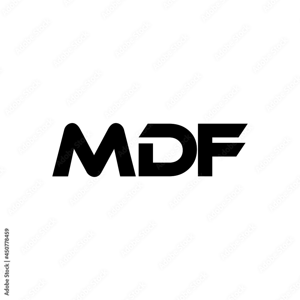 MDF letter logo design with white background in illustrator, vector ...