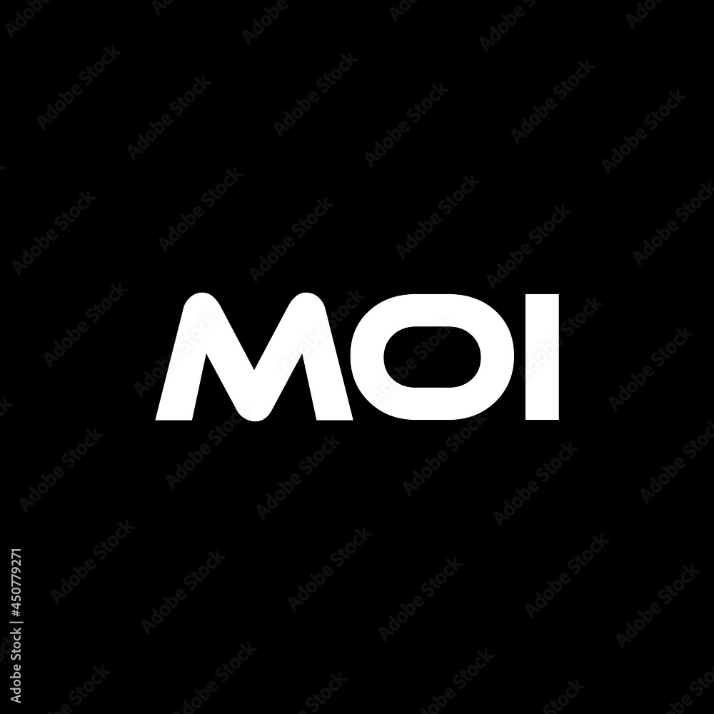 MOI letter logo design with black background in illustrator, vector ...