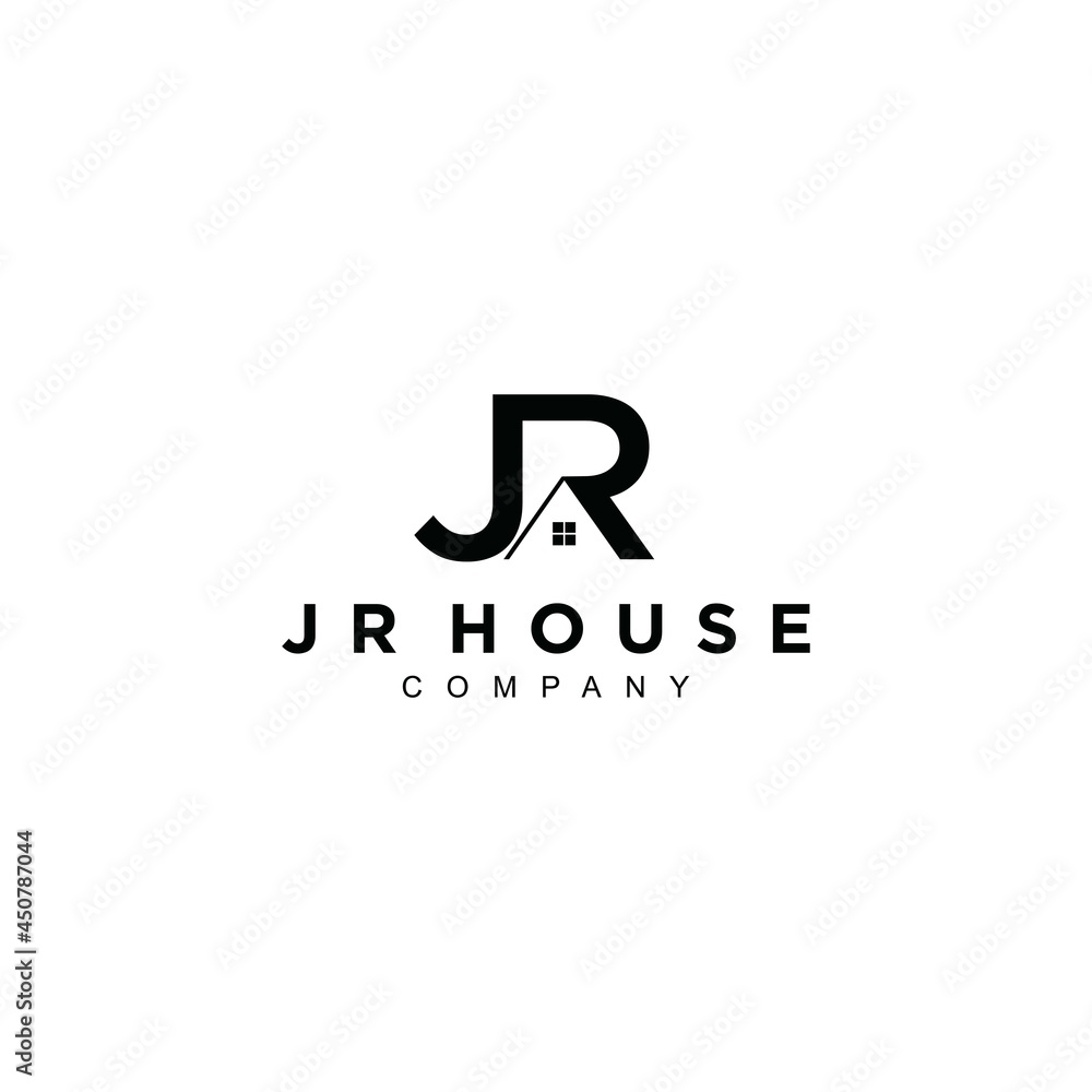 J R house Inspiration symbol logo icon building property real estate ...