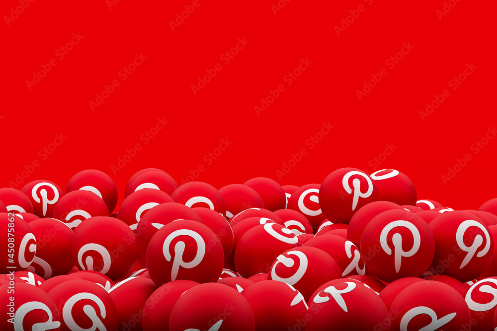 pinterest logo emoji 3d render on transparent background,social media ...