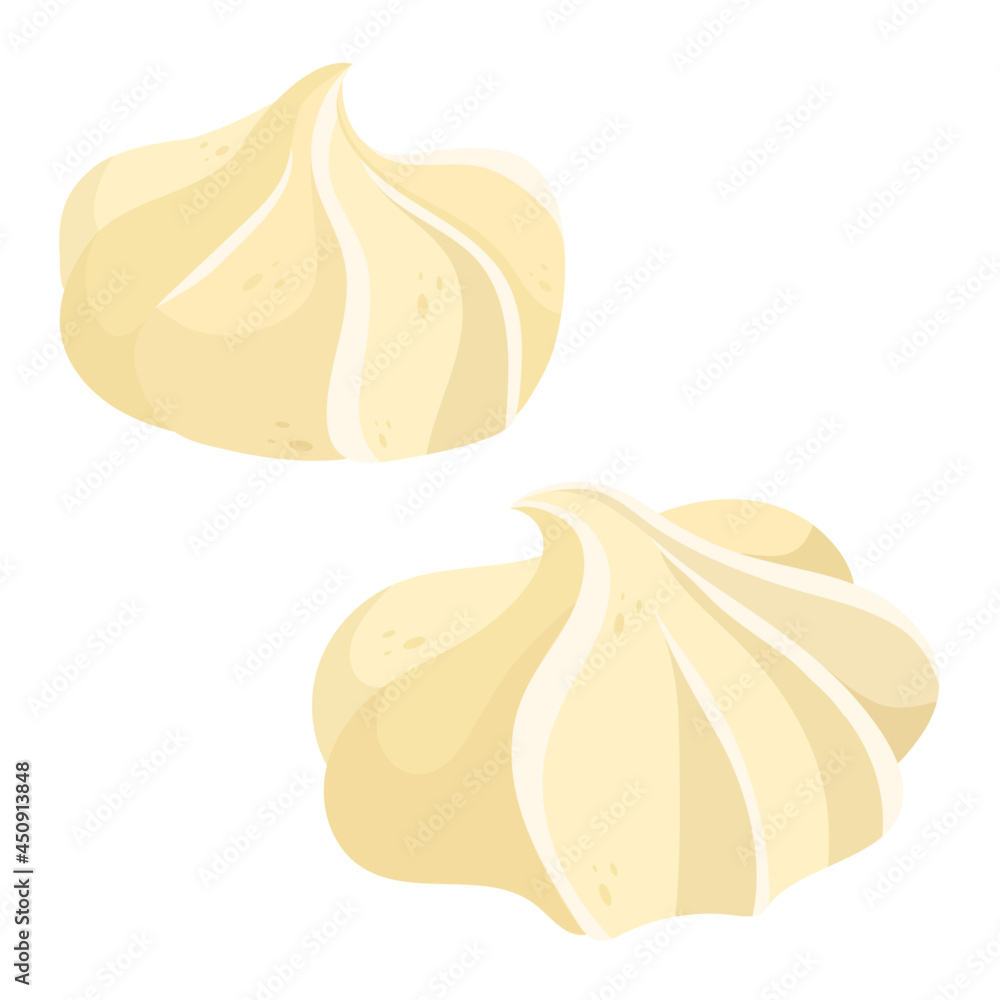 Air meringue cakes cartoon vector graphics. Stock Vector | Adobe Stock